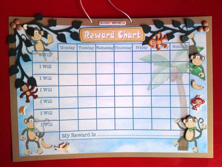 Little Monkeys - Child's Reward Chart - CUP170828_614 | Craftsuprint