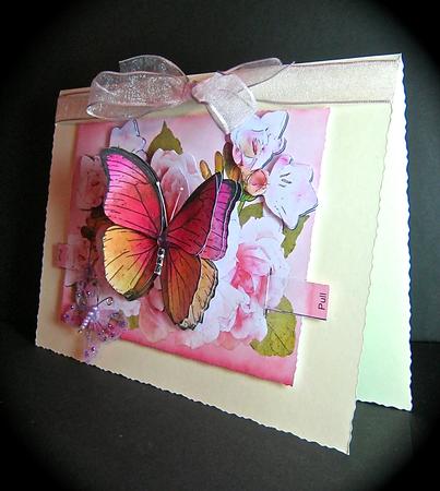 3D Butterfly N Flowers Animated Moveable Decoupage Card Kit - CUP235111 ...