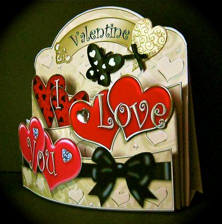 3D Romantic Hearts Pop Out Card Kit - CUP287745_359 | Craftsuprint