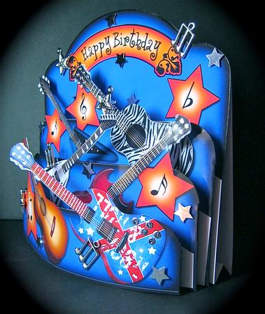 3D Guitars and Music Pop Out Card Kit - CUP317159_359 | Craftsuprint