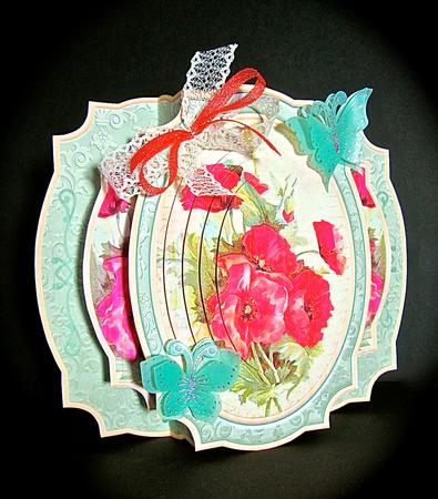 Poppies Double Pop Out Card Kit - CUP491625_68 | Craftsuprint