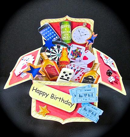 3D Just for Men Rubber Band Pop Up Box Card - CUP527531_359 | Craftsuprint