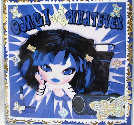 Omg! Whatever! Girl with Attitude in Purple - CUP331758_415 | Craftsuprint