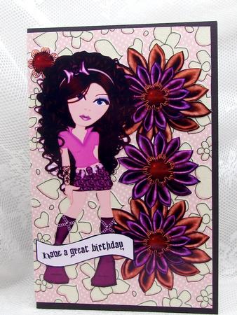 Emo Girl with Flowers 3 - CUP447892_66 | Craftsuprint