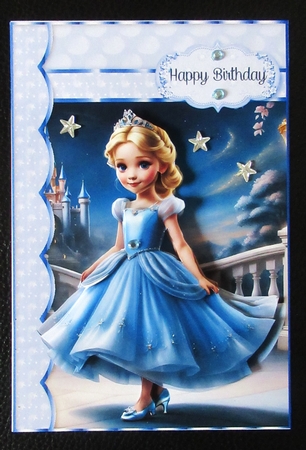 Sweet Little Princess Cinders A5 Card Front & Decoupage - CUP1287008_38 ...