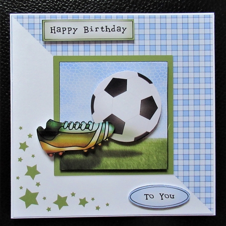 Football Quick Card with Decoupage - CUP27215_359 | Craftsuprint