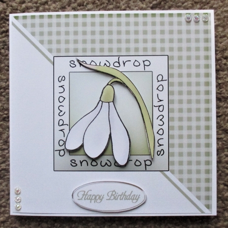 Snowdrops Quick Card with Decoupage - CUP31313_359 | Craftsuprint