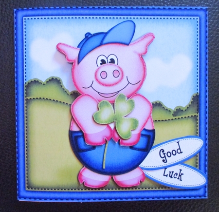 Ziggy Piggy's Good Luck Clover Quick Card N 3D Decoupage - CUP338734 ...