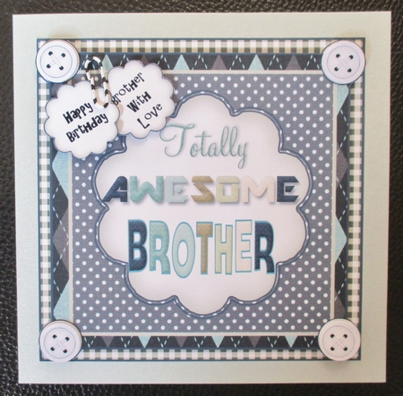 Totally Awesome Brother Card Front Kit - CUP646062_1483 | Craftsuprint