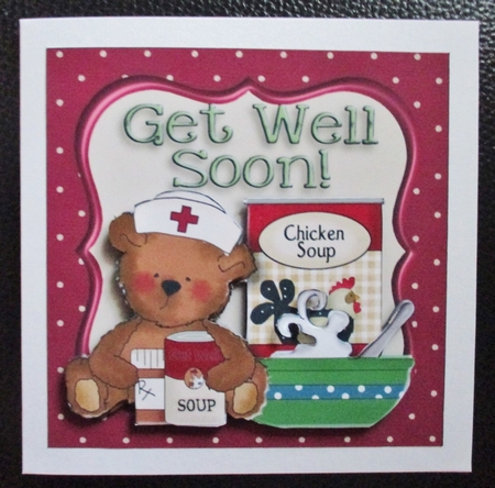 Nurse Bear with Chicken Soup Get Well Soon Topper - CUP728738_1416 ...