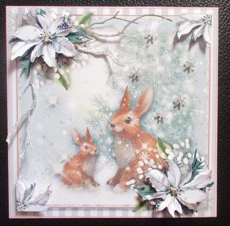 The Winter Rabbits Card Front Kit - CUP729340_1483 | Craftsuprint