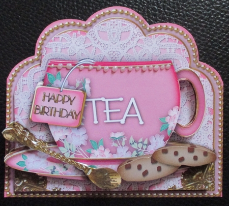 Pink Happy Birthday Tea Cup Scallop Decoupage Step by Step - CUP757132 ...