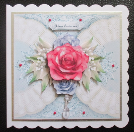 Beautiful Lace and Rose Boquet Card Front Kit - CUP773284_1483 ...