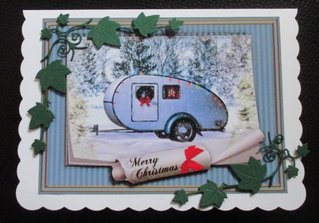 Caravan Camper RV Calendar Christmas Holiday Winter Easy Quick Cards ...