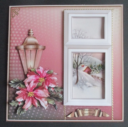 Lantern & Poinsettia Floral 3d Window Decoupage Mini Kit - Photo by ...