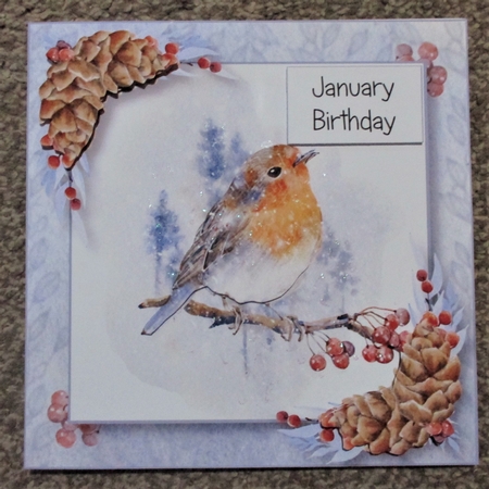 Snowy Robin - Watercolour Winter Woodlands - CUP930247_1763 | Craftsuprint
