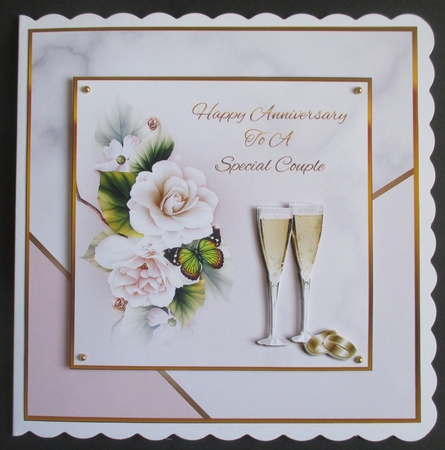 White Roses Anniversary Card - CUP945843_643 | Craftsuprint