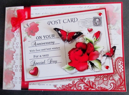 The Pretty Red Postcard - CUP992321_1443 | Craftsuprint