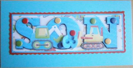 Digger Fun Son Large Dl Word Card - Photo by Davina Rundle