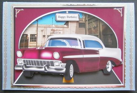 Retro Car Card Front - CUP458625_566 | Craftsuprint