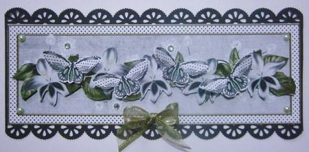 Black Dotty Butterfly Large Dl Decoupage Card & Env Kit - CUP513497_10 ...