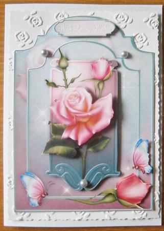 La Rosa Shaped Card Front with Step by Step - CUP536309_168 | Craftsuprint