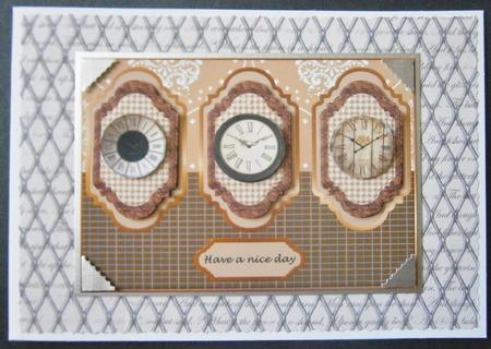 3 Panel Vintage Clocks Male Card - CUP544331_936 | Craftsuprint