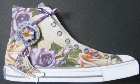 Sneaker Shoe Shape Card Lilac Rose - CUP562279_2013 | Craftsuprint