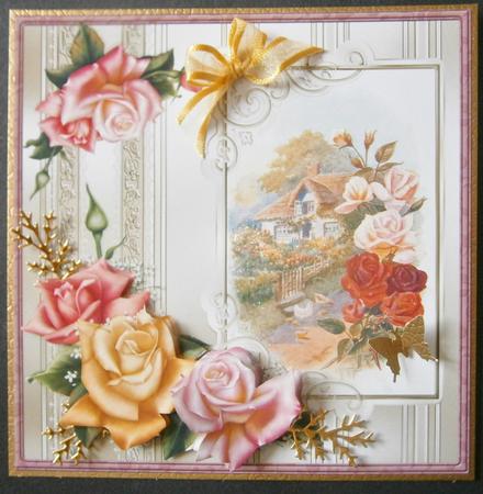 Cottage Rose Card with Decoupage - CUP565695_8 | Craftsuprint