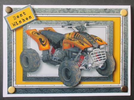 Yellow Quad Bike A5 Landscape - CUP619864_1763 | Craftsuprint