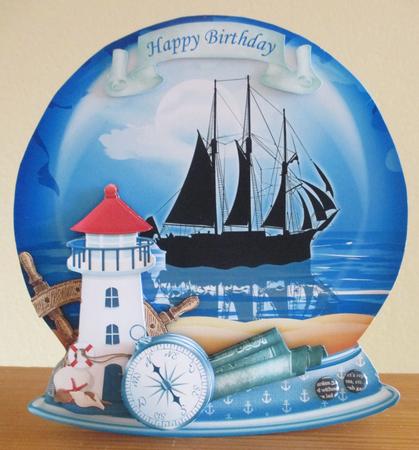 Sand Globe Sailing Ship Shaped Rocker Card Mini Kit - CUP625765_68 ...