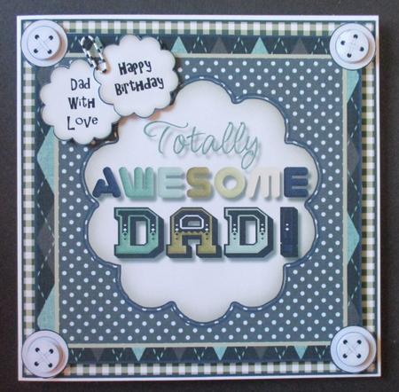 Totally Awesome Dad Card Front Kit - CUP643203_1483 | Craftsuprint