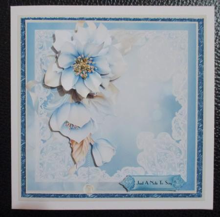 Beautiful Lace and Blue Card Front Kit - CUP658958_1483 | Craftsuprint