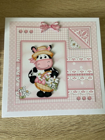3D Easel Card Mini Kit - Pretty in Pink - Milly Moo Cow has a Basket of ...