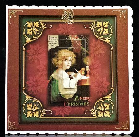 Beautiful Vintage Christmas Card Topper - CUP370844_1483 | Craftsuprint