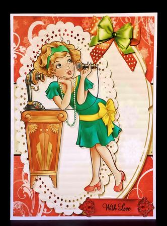 1920's Telephone Chatter Flapper Quick Card - CUP611521_38 | Craftsuprint