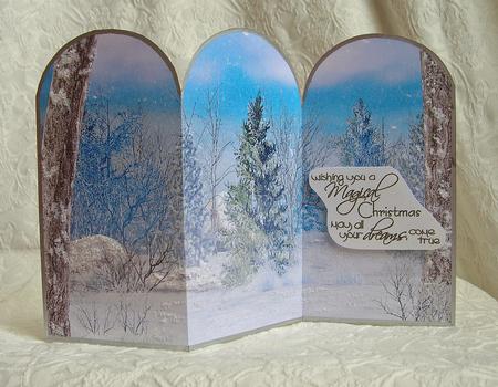 Christmas Snow Scene Tri Fold - CUP12518_37 | Craftsuprint