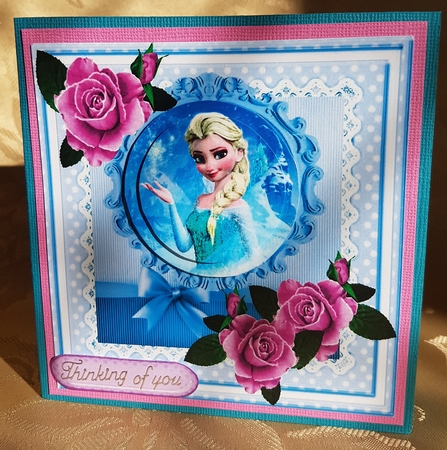 Pretty ice princess with lilac painted roses pyramids 8x8 - CUP796696 ...