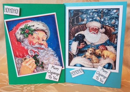 Blue Santa with Puppies and Candycane Santa Toppers - CUP797006_4063 ...