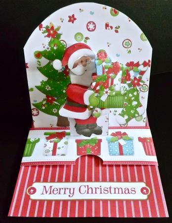 Santa - Sliding Easel Pop Up Card Kit - CUP262850_614 | Craftsuprint