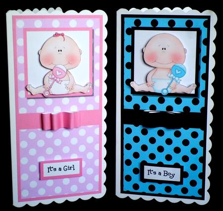 Double Delight New Baby Card Fronts - CUP313326_1072 | Craftsuprint