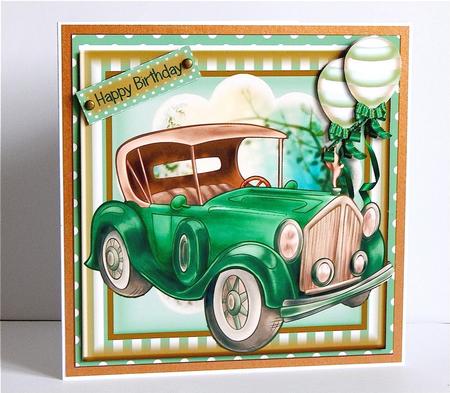 The Vintage Car Card Front Kit - CUP604930_1483 | Craftsuprint