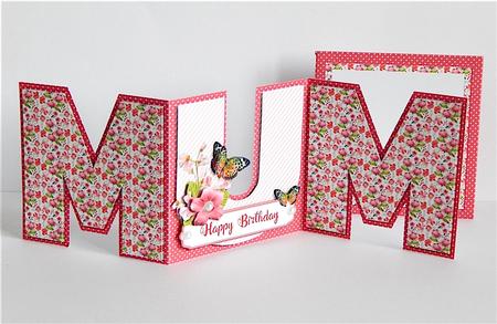 Trifold Mum Block Letters Mothers Day Card - CUP673521_2356 | Craftsuprint