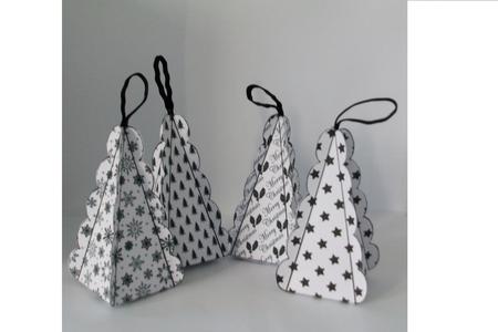 Christmas Tree Boxes - Black & White Set - CUP571082_173 | Craftsuprint