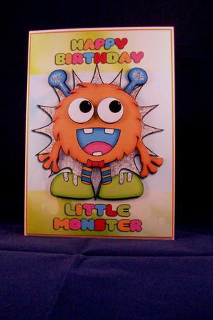 Little Monster Card Front - CUP563577_566 | Craftsuprint