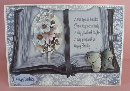 Blue Flowers Birthday Book - CUP630423_452 | Craftsuprint