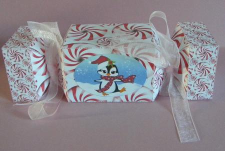 Penguin and Candy Cracker Shaped Box - CUP641476_1446 | Craftsuprint