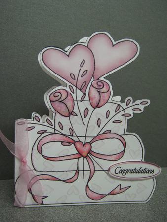 Wedding Cake Shaped Card - CUP30614_359 | Craftsuprint