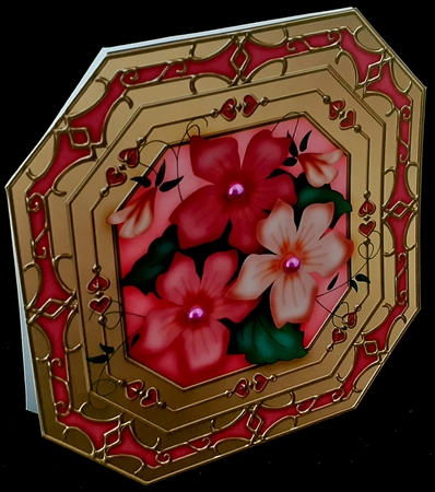 3D Shaped Octagonal Floral Card Kit - Pretty Rose - CUP984637_359 ...