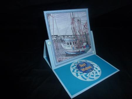 Fishing Boat Scene Card with Shaped Stackers - CUP547989_8 | Craftsuprint
